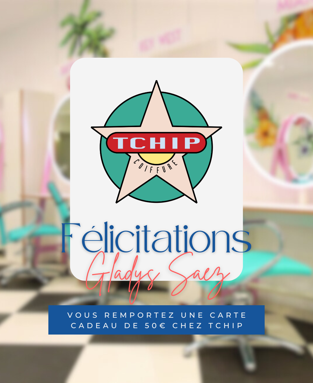 Notre gagnant(e) Tchip ! - Centre commercial Lomme